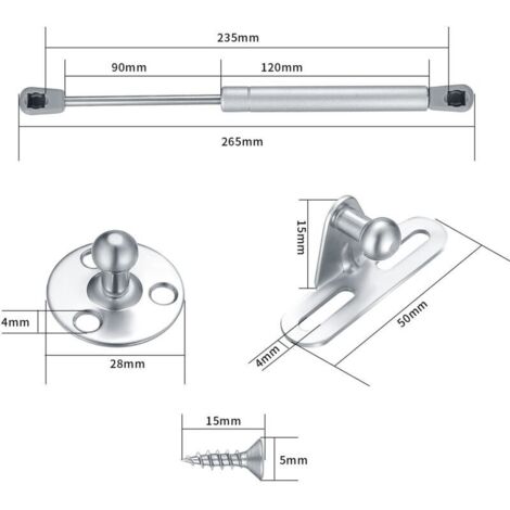 Gas pistons, 100 N, 10 kg, gas spring for cabinet doors, kitchen ...