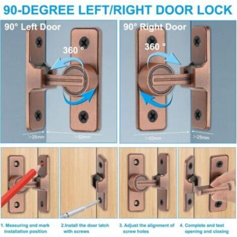90-degree sliding door handle, barn door flip lock, 90-degree door lock ...