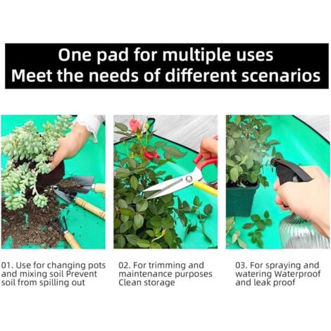 Set of 2 Planting Mats - 50x50cm - Garden Mat - Green Polyethylene ...