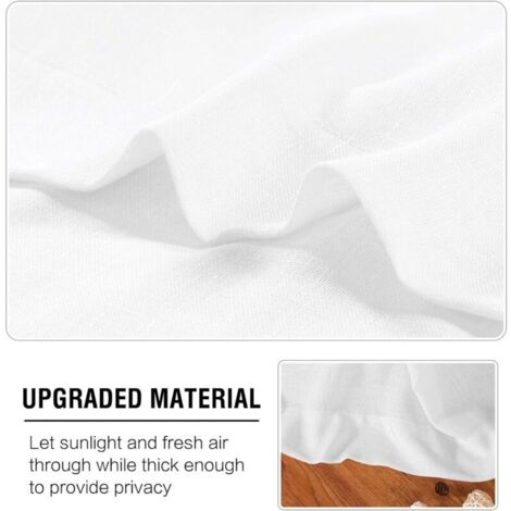 Linen curtains with eyelets, 2 pieces. Tulle curtains, eyelet curtains ...