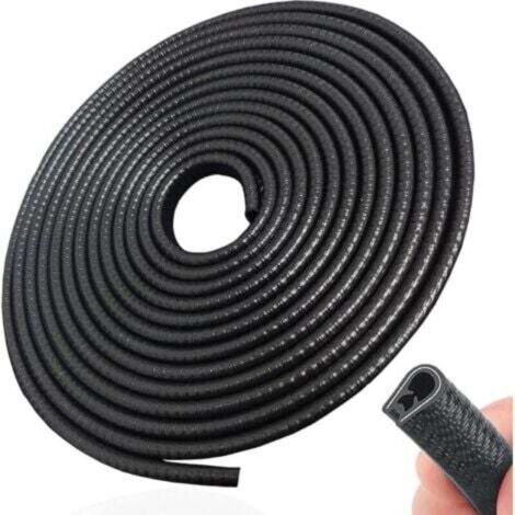 5-meter black non-stick door anti-collision strip, U-shaped rubber ...