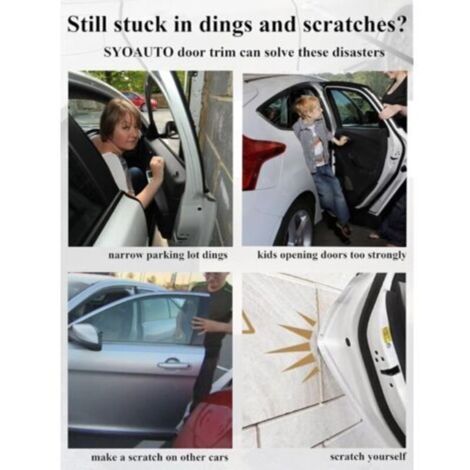 5-meter black non-stick door anti-collision strip, U-shaped rubber ...