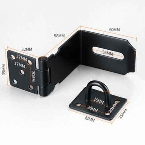 90 Degree Stainless Steel Door Latch, 5 Inch Security Hasp Latch Door ...