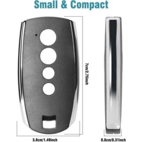 Set of 3 Gate Remote Controls - 433.92MHz Garage Door Remote Control ...