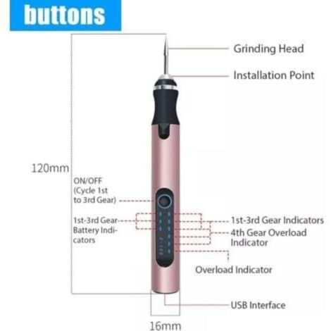 Gold Electric Engraving Pen, Engraving Tools, Mini Engraving Carve Tool ...