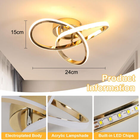 LED ceiling light, energy-efficient LED chandelier, modern ceiling ...