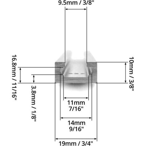 300mm Aluminum T-Track T-Slot Miter Rail for Table Saw, Router and ...