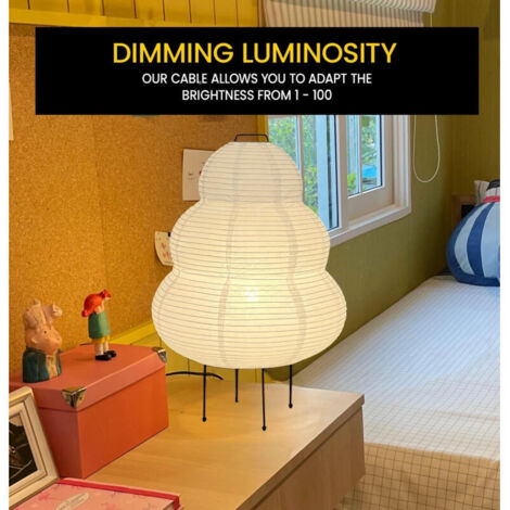 Dimmable Japanese rice paper lantern, floor lamp, table lamp 3000-6000K ...