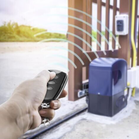 Pack of 2 portable 433 MHz garage door transmitters. Replacement remote ...