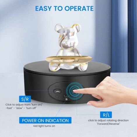 Electric Turntable, 360 Degree Rotating Electric Display Stand 13CM 5KG ...