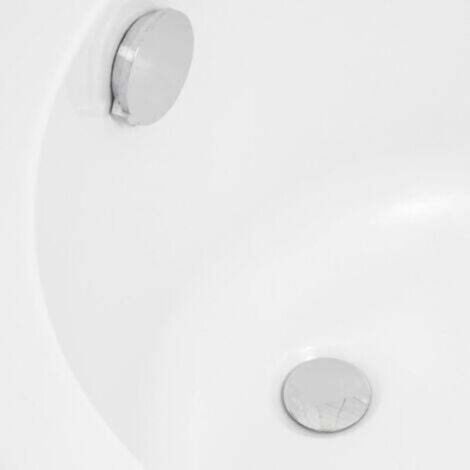 Universal 72mm diameter bath plug, height adjustable, double seal bath ...