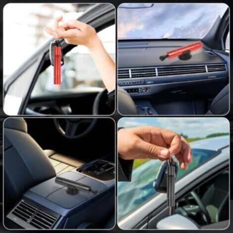 Set of 2 seatbelt cutters/window breakers, 2-in-1 window breaker ...