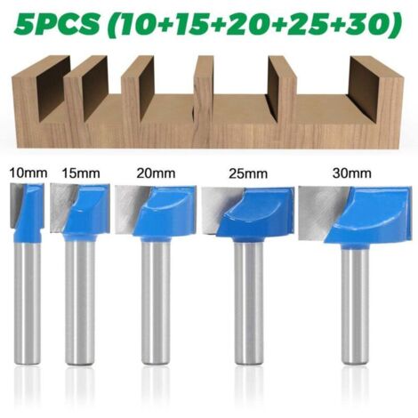 5-Piece 8mm Wood Router Bit Set, Straight Router Bits, Long Straight ...