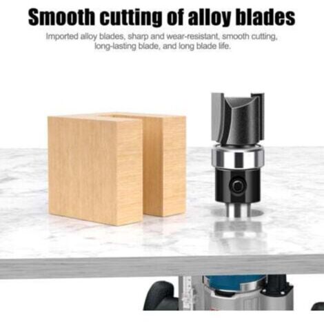 6mm shank wood router bits, 4 pieces, straight blade copy bit, working ...