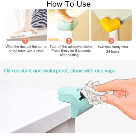 Set of 20 Table Corner Protectors, Safety Corner Guards, Soft Foam ...