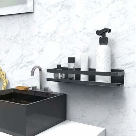 No-Drill Shower Shelf, Bathroom Shelf in SUS304 Stainless Steel, Matte ...