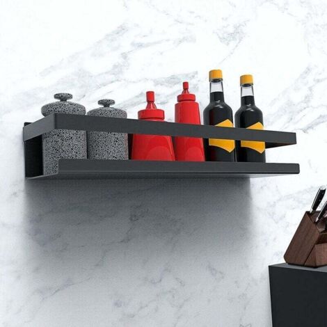 No-Drill Shower Shelf, Bathroom Shelf in SUS304 Stainless Steel, Matte ...