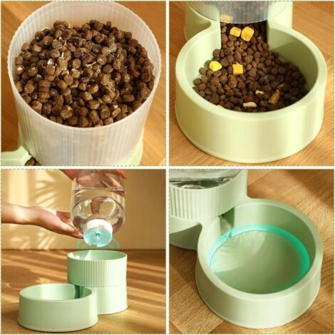 Automatic Food and Water Dispenser for Cats and Dogs, Kibble Dispenser ...