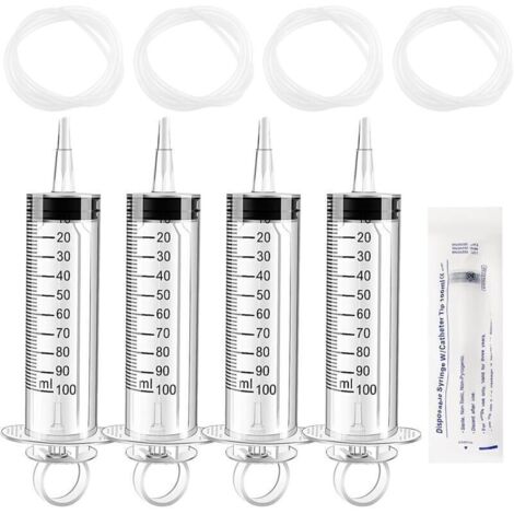 4-Piece 100ml Plastic Liquid Measuring Tools, with 4 x 130cm Tubes and ...