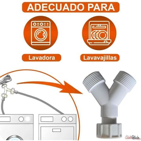 Double Y-connector for washing machine and dishwasher. Drain adapter ...