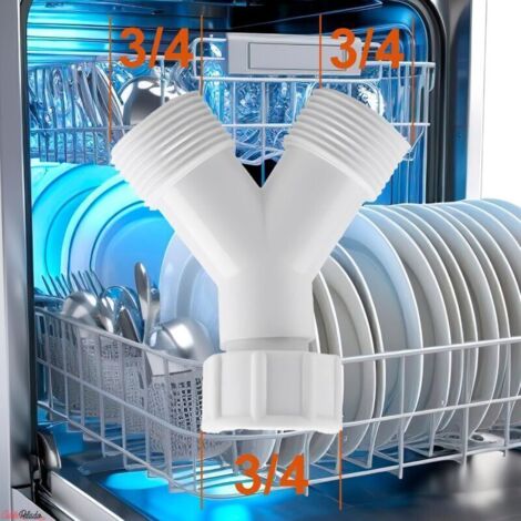 Double Y-connector for washing machine and dishwasher. Drain adapter ...