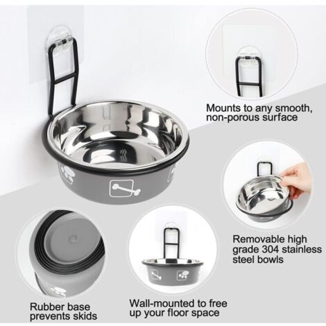 Elevated cat bowls, wall-mounted cat food tray, elevated cat food and ...