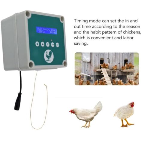 IP44 automatic chicken coop door controller timer light detection ...