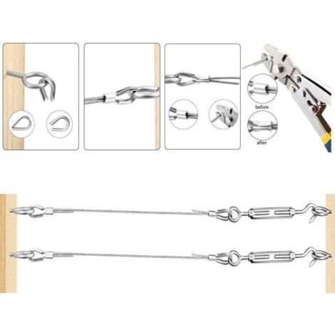 Stainless Steel Hanging Rope Kit, 30M/2mm Coated Stainless Steel Cable ...