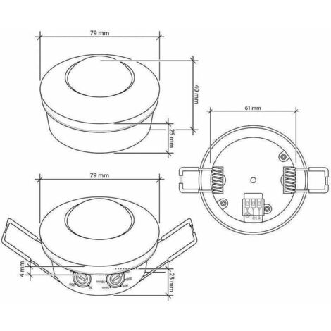 Indoor Motion Detector, Recessed and Surface Mounted Ceiling ...