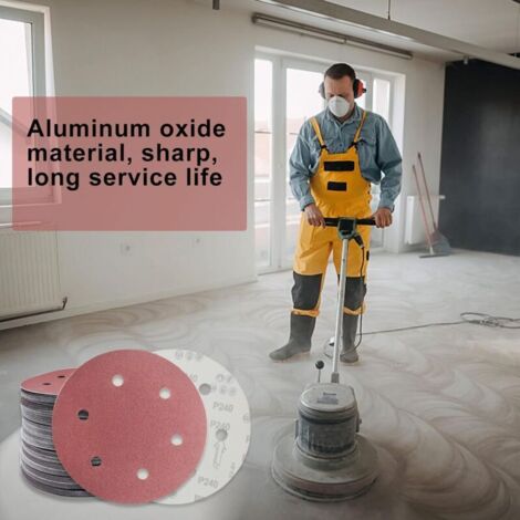 225mm Abrasive Disc, 180 Grit Sanding Disc, 100 Pieces for Long Neck ...