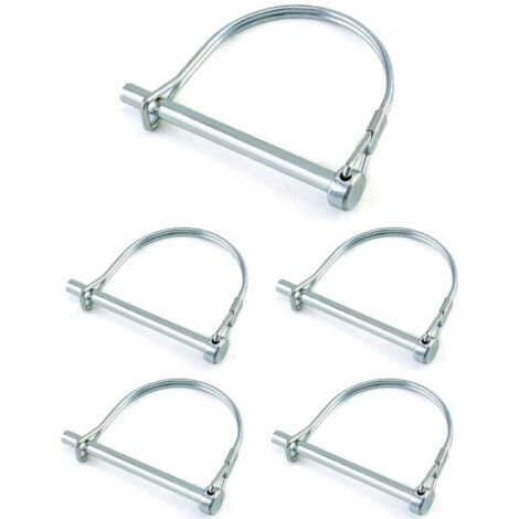 Pcs D-Shaped Locking Pins, Galvanized Carbon Steel Security Pins for ...