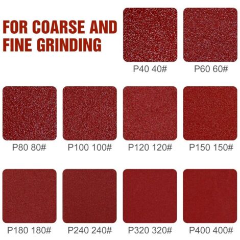 225mm Sanding Discs, 25 Pieces, P100 Grit, 10 Holes, 225mm Round ...
