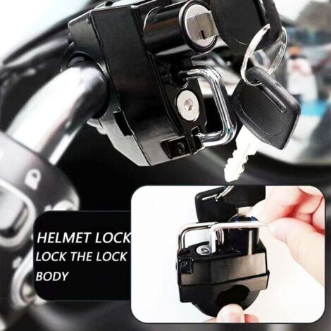 Motorcycle helmet lock, motorcycle helmet accessory, helmet lock with ...