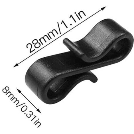 100 Pieces Plastic Gutter Hooks Christmas Light Hooks S-Shaped Clip ...