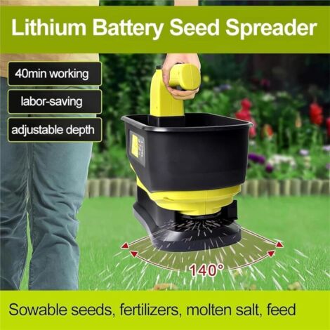 Grass seed spreader, 5.5L cordless seed spreader with 6-speed ...