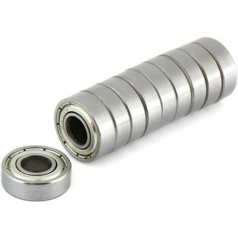 Set of 10 mini heat-resistant ball bearings with flange, shielded, made ...