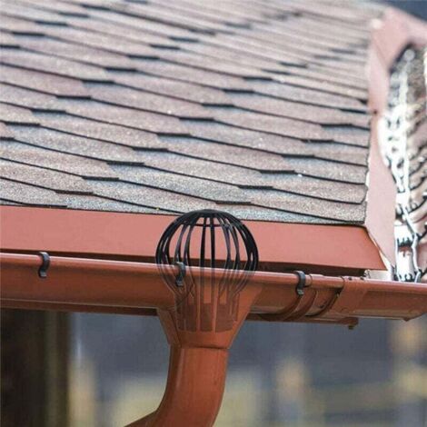 Set of 4 gutter guards - 11 cm - Black - 4 Filters for gutter guards