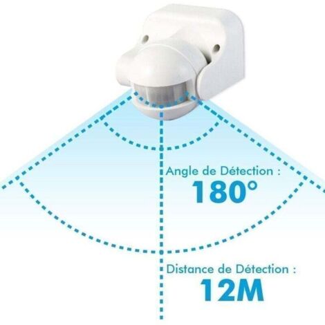 IP44 Outdoor Motion Detector, Surface Mount, Programmable, Infrared ...