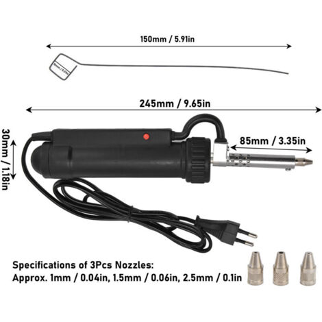 Portable Automatic Electric Soldering Suction Cup, Desoldering Tool, EU ...