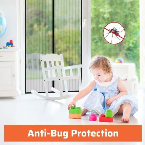 Magnetic mosquito net curtain for doors up to 90 cm x 210 cm (white)