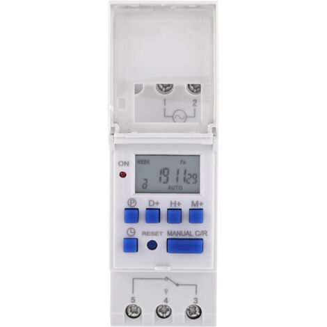 Programmable Weekly Timer Switch, Relay Switch, with LCD Screen, 16-on ...