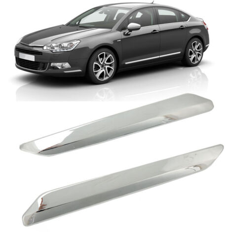 Front bumper strip, left and right, 2 pieces, anti-scratch, chrome ...
