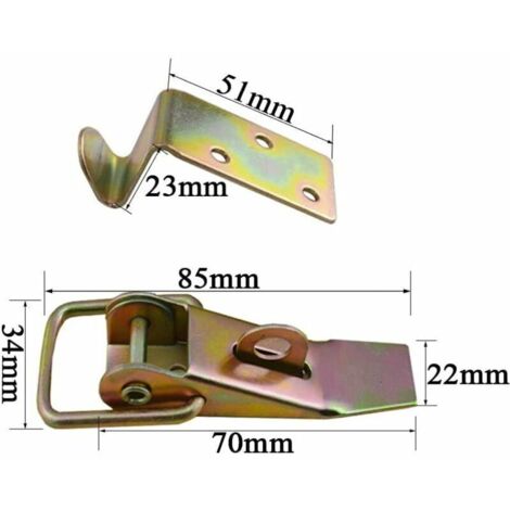 4-Piece Lever Clasp, Spring-Loaded Toggle Latch, Small Tension Lock ...