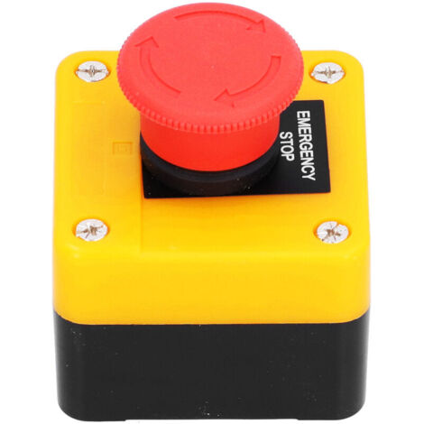 10A Waterproof Emergency Stop Button 1NO 1NC, Emergency Push Button ...