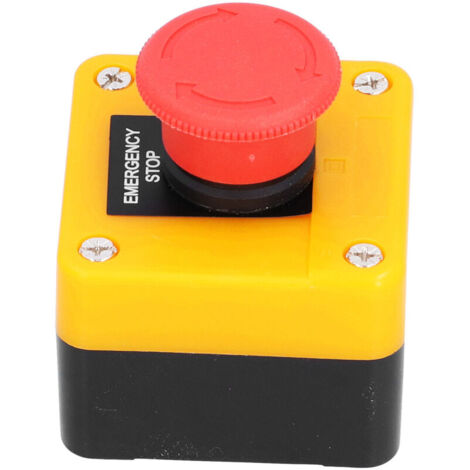 10A Waterproof Emergency Stop Button 1NO 1NC, Emergency Push Button ...
