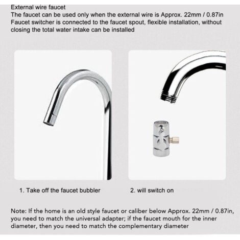 Metal sink faucet adapter, 3 pieces, G2.5/8, Universal diverter valve ...