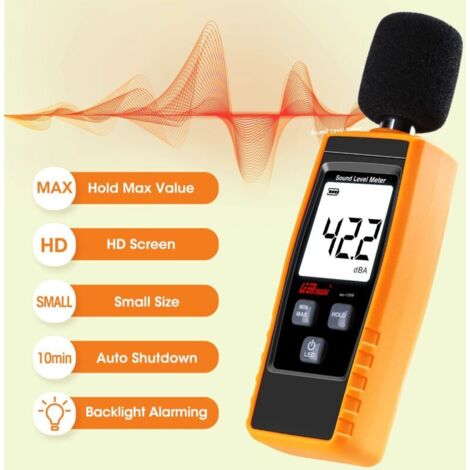 Decibel, portable SPL (sound pressure level) meter, digital noise meter ...