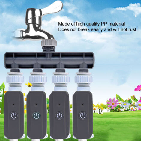 4-way garden tap G3/4, male/female thread, multi-purpose water ...