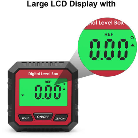 Digital protractor, multi-function angle ruler, slope gauge, backlit ...