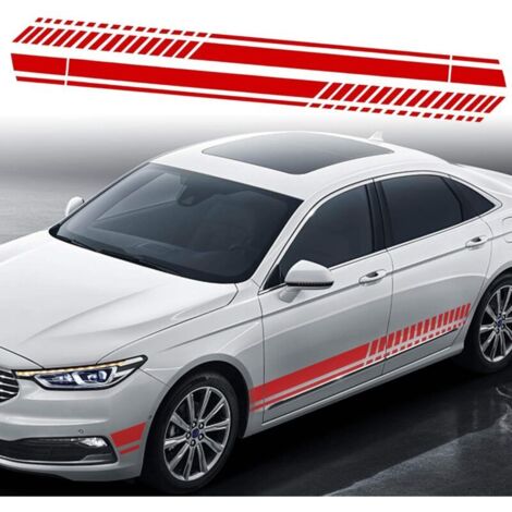Pair 210cm Sports Racing Stripe Stickers for Body Door Side Stripes ...